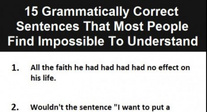 15 Grammatically Correct Sentences That Most People Find Impossible To ...