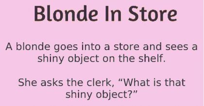 Blonde buys a shiny new object ... - Wititudes